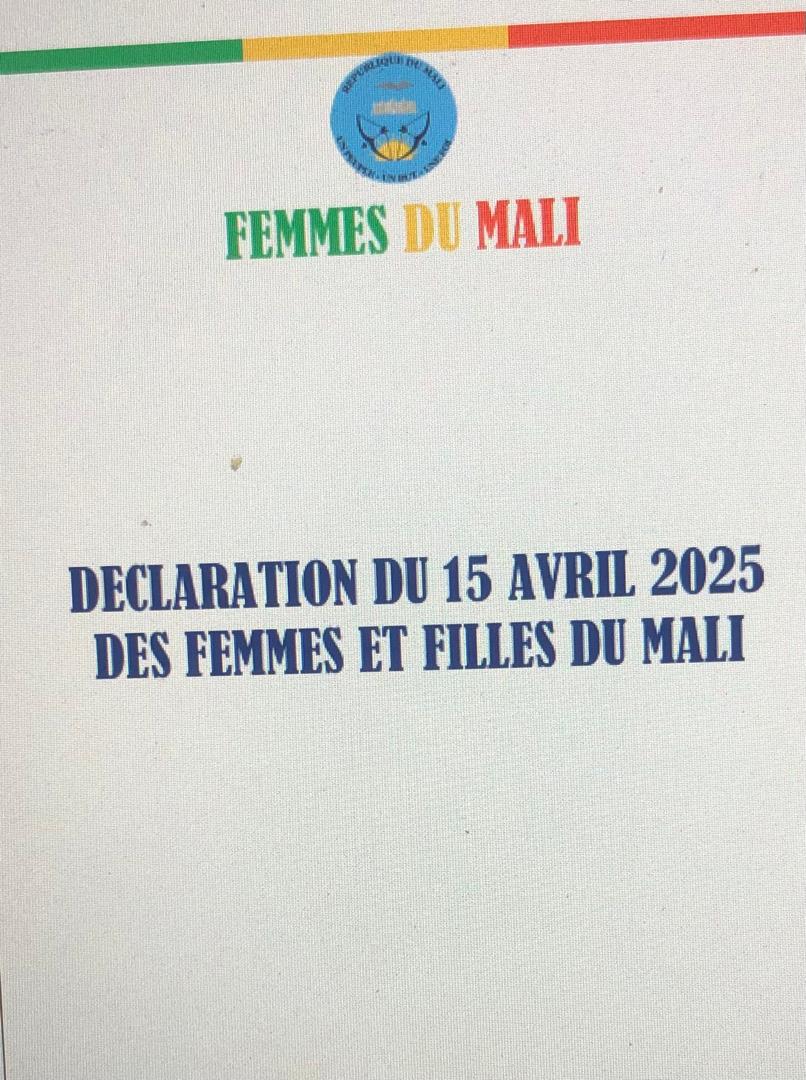 DECLARATION DES FEMMES DU MALI DU 15 AVRIL 2025 - Nyeleni Magazine